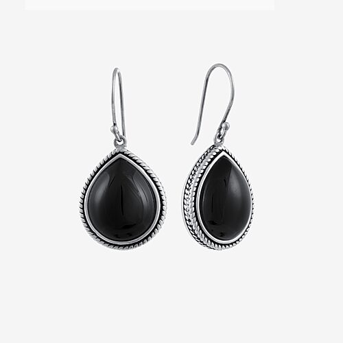 Click here for Genuine Black Onyx Sterling Silver Drop Earrings... prices