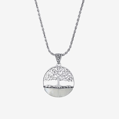 Click here for Tree Of Life Womens White Mother Of Pearl Sterling... prices