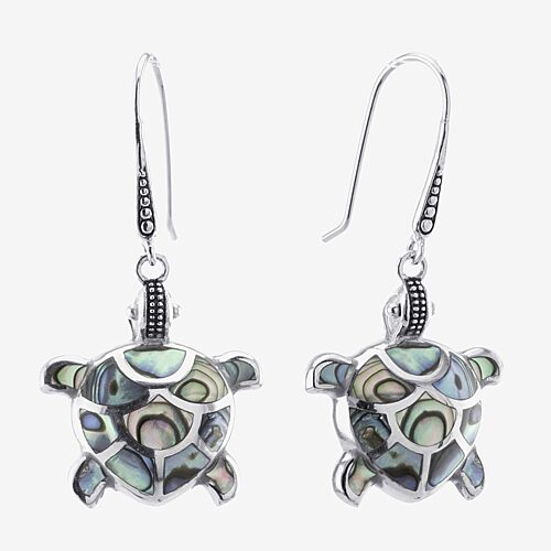Click here for Turtle Womens Genuine Abalone Sterling Silver Drop... prices