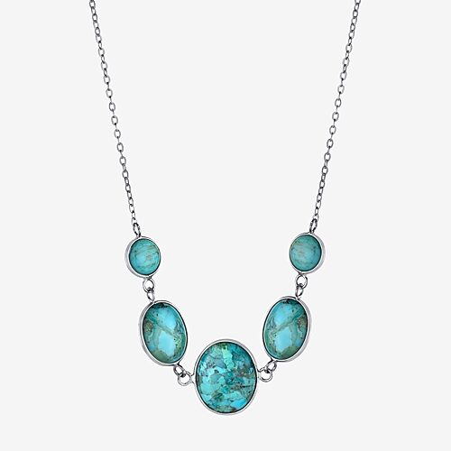 Click here for Womens Blue Sterling Silver 18 Inch Statement Neck... prices
