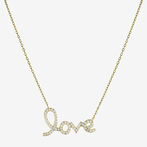 Click here for Diamonart Love Womens Cubic Zirconia 14K Gold Over... prices