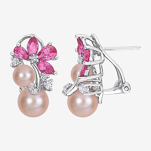 Click here for Womens Pink Cultured Freshwater Pearl Sterling Sil... prices