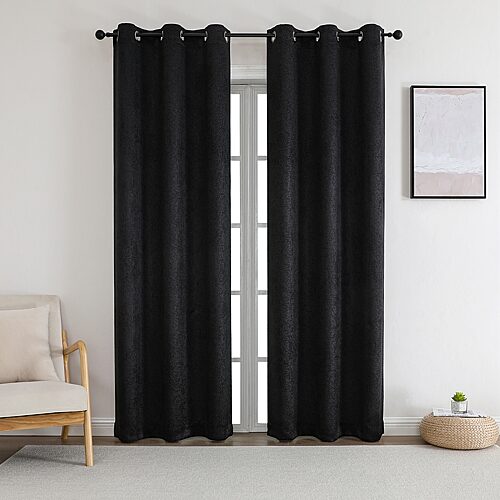 Click here for Mylon Grommet Top Blackout Set of 2 Curtain Panel... prices