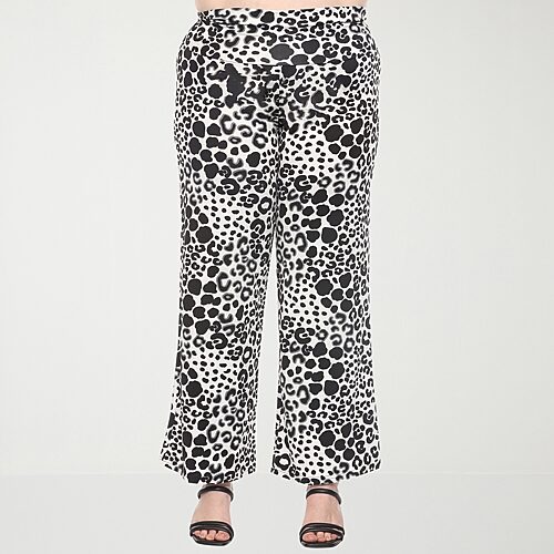 Click here for Plus Size White Mark Big Leopard Print Wide Leg Pa... prices