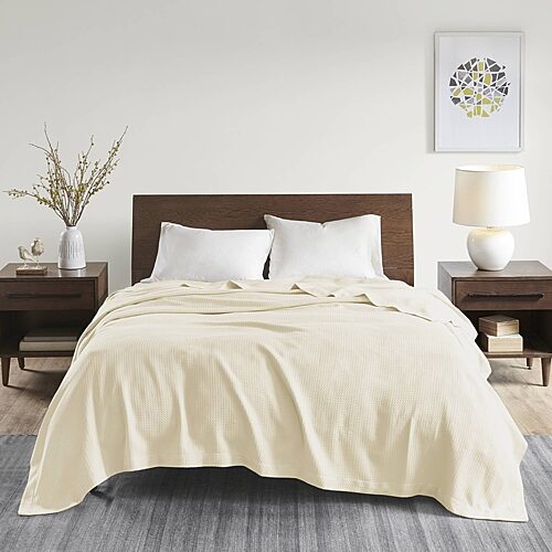 Click here for Madison Park Egyptian Cotton Blanket  Twin - Ivory prices