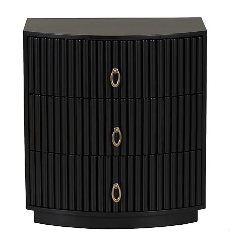 Click here for Linon Chantel 3 Drawer Nightstand  One Size  Black prices