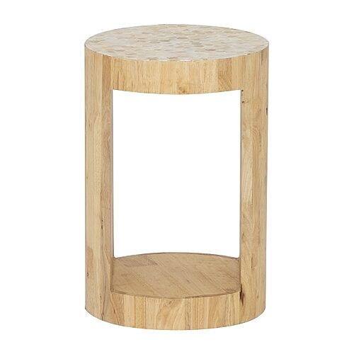Click here for Linon Pensfold Beige Capiz and Wood Side Table  On... prices