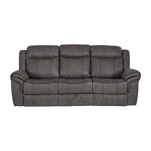 Click here for Linon Gideon Stone Grey Manual Reclining Sofa  One... prices