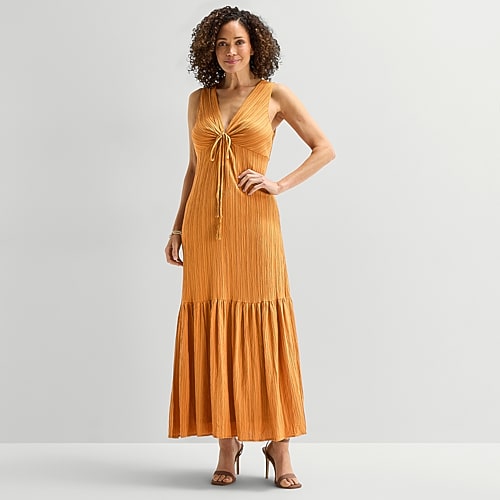 Click here for JULIAN TAYLOR Womens V Neck Sleeveless Maxi Dress... prices