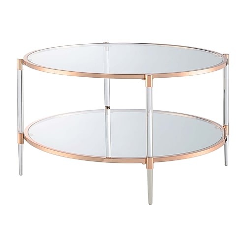 Convenience Concepts Royal Crest 2-Tier Acrylic Coffee Table