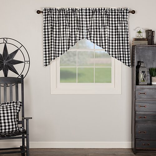 Click here for Vhc Brands Annie Check Prairie Rod Pocket Tailored... prices