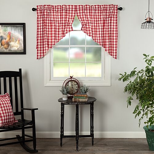 Click here for Vhc Brands Annie Check Prairie Rod Pocket Tailored... prices