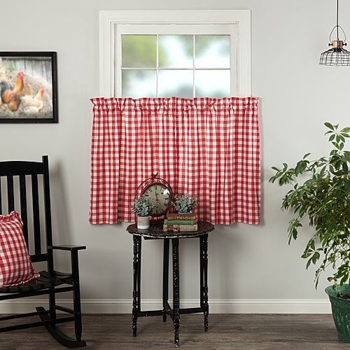 Click here for Vhc Brands Annie Check 2-pc. Rod Pocket Window Tie... prices