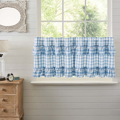 Click here for Vhc Brands Annie Check Ruffle 2-pc. Rod Pocket Win... prices