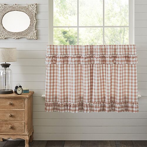 Click here for Vhc Brands Annie Check Ruffle 2-pc. Rod Pocket Win... prices