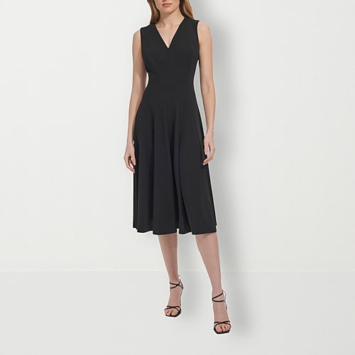 Click here for Marc New York Womens Midi V Neck Sleeveless Fit +... prices