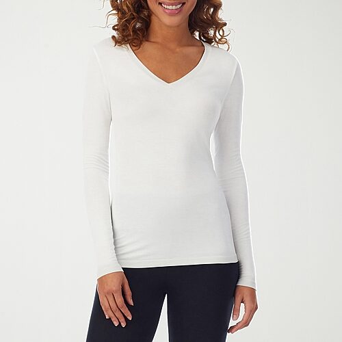 Click here for Cuddl Duds Womens Softwear V Neck Long Sleeve Ther... prices