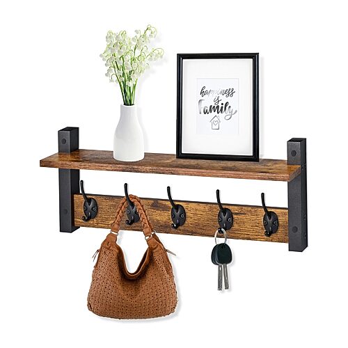 Click here for Sorbus 24 Inch Floating Wall Shelf with 5 Heavy Du... prices