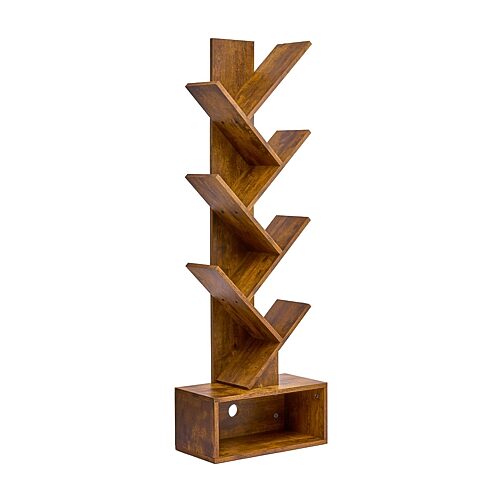 Click here for Sorbus 7-Tier Zigzag Tree Bookcase Shelf with Bask... prices