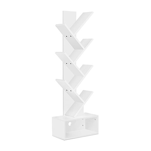 Click here for Sorbus 7-Tier Zigzag Tree Bookcase Shelf with Bask... prices