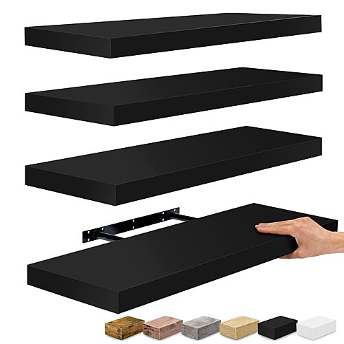 Click here for Sorbus 24 x 9 Inch 4 Pack Wall Mounted Floating Wo... prices