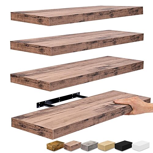 Click here for Sorbus 24 x 9 Inch 4 Pack Wall Mounted Floating Wo... prices