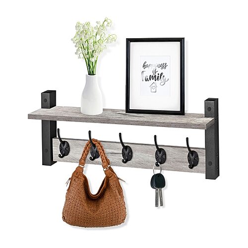 Click here for Sorbus 24 Inch Floating Wall Shelf with 5 Heavy Du... prices