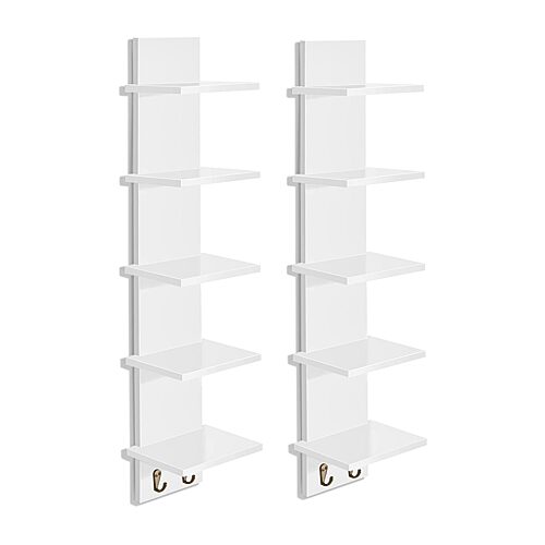 Click here for Sorbus 5 Tier Floating Hooks 10-Shelf with Baskets... prices