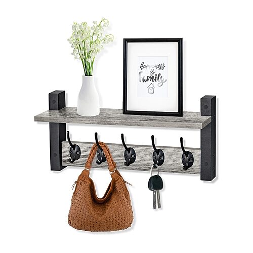 Click here for Sorbus 16 Floating Wall With 5 Hooks 1-Shelf with... prices
