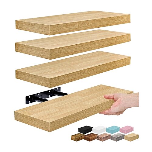 Click here for Sorbus 4 Pack Wall Mounted Floating Shelves - for... prices