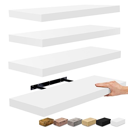 Click here for Sorbus 24 x 9 Inch 4 Pack Wall Mounted Floating Wo... prices