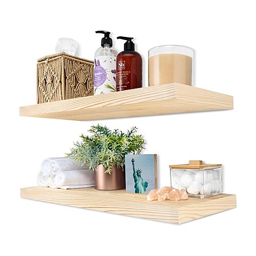 Click here for Sorbus 2 Pack 35 Solid Wood Floating Shelves - for... prices