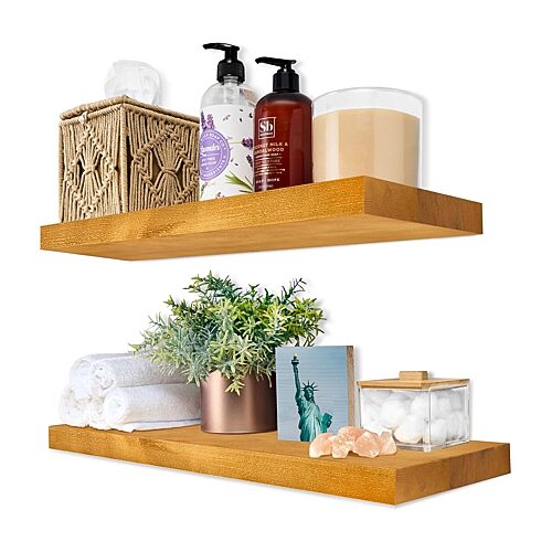 Click here for Sorbus 2 Pack 16" Solid Wood Floating Shelves... prices