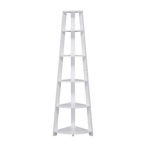 Click here for Newport 5 Tier Corner Bookshelf  One Size  White prices