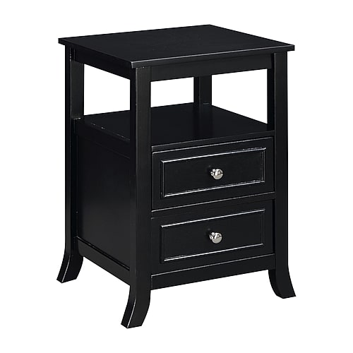 Click here for Melbourne 2-Drawer Storage End Table  One Size  Bl... prices