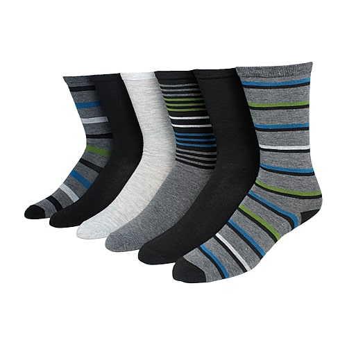 Click here for Dockers Flat Knit Mens 6 Pair Crew Socks  10-13  G... prices