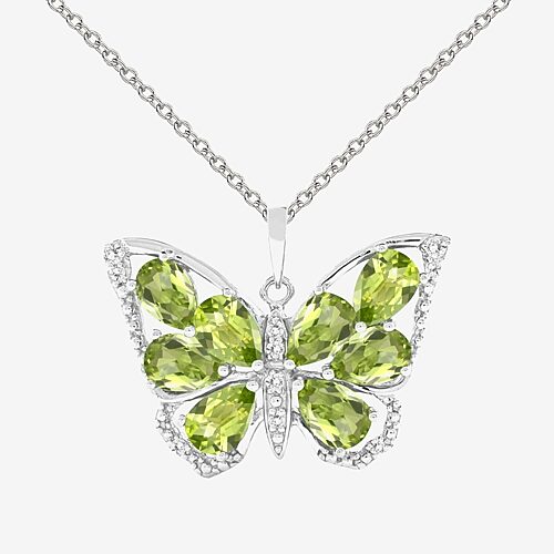 Click here for Peridot & Lab-Created White Sapphire Sterling Silv... prices