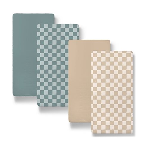 Click here for The Peanutshell Check Organic Cotton Jersey 4-pc.... prices