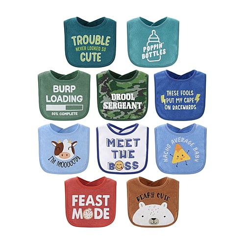 Click here for The Peanutshell Oh Boy! Boys 10-pc. Bib  One Size... prices