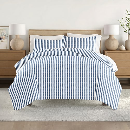 Click here for Soft Essentials Ultra-Soft Classic Stripes Duvet C... prices