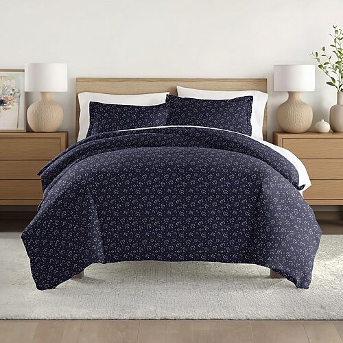 ienjoy Home Lucid Dreams Patterned Duvet Cover Set  Twin/Twin Xl - Midnight Blossoms