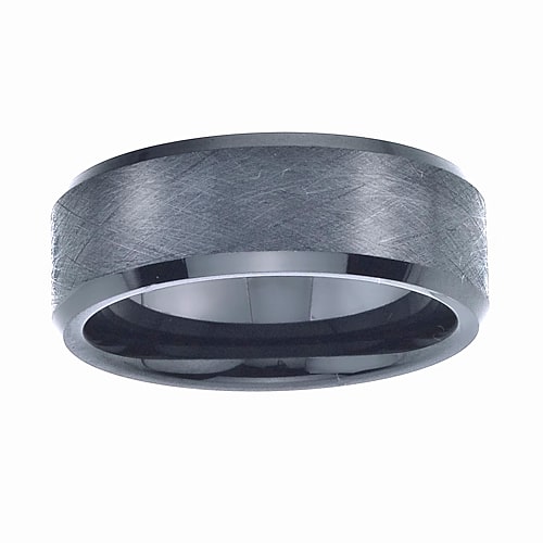 Click here for Mens 8mm Black Ceramic Wedding Band  13 prices