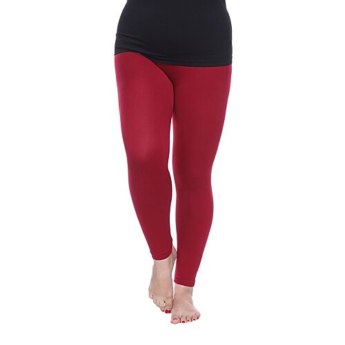 Click here for Plus Size White Mark Super Stretch Solid Leggings prices