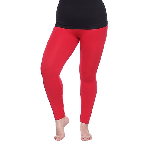 Click here for Plus Size White Mark Super Stretch Solid Leggings prices