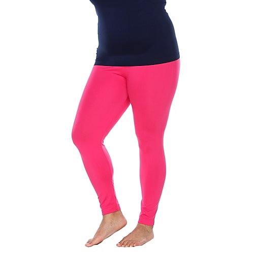 Click here for Plus Size White Mark Super Stretch Solid Leggings prices