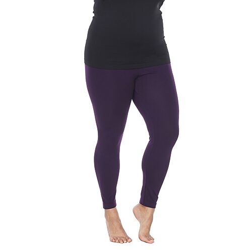 Click here for Plus Size White Mark Super Stretch Solid Leggings prices