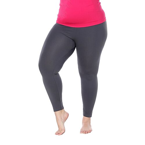 Click here for Plus Size White Mark Super Stretch Solid Leggings prices