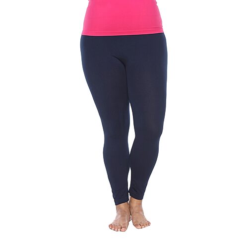 Click here for Plus Size White Mark Super Stretch Solid Leggings prices