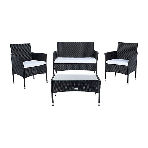 Click here for Abdul 4PC Outdoor Living Set - Black/beige prices