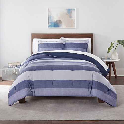 Click here for Serta Conrad Midweight Comforter Set  One Size  Bl... prices